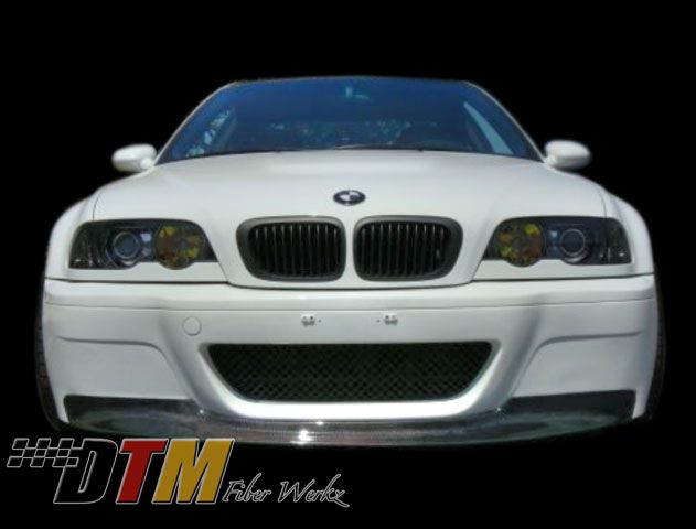::BMW E46 M3 One Piece Race Front Lip For CSL & OEM Bumper CARBON AND ...