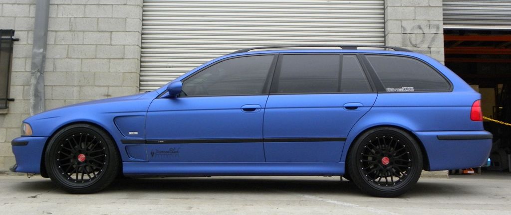 My E39 Wagon Matte Estoril Blue on 20x10 ESM-004